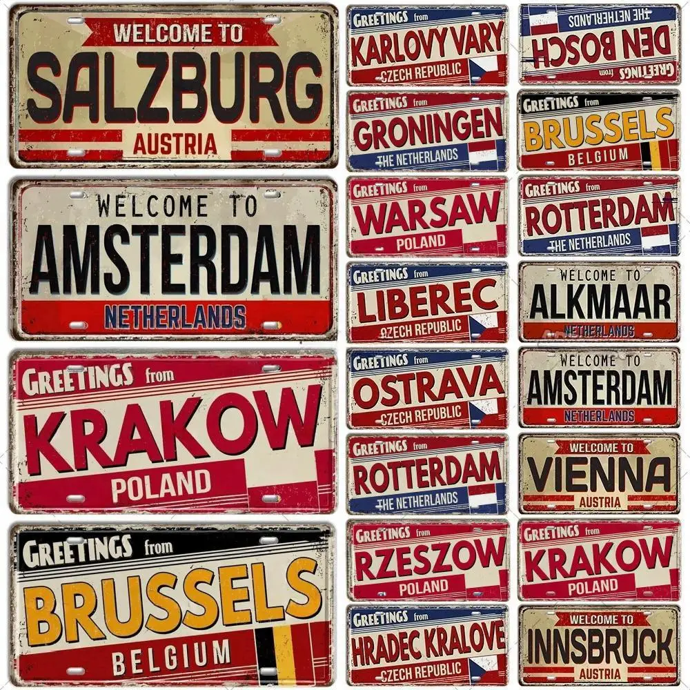 Netherland-BELGIUM-AUSTRIA-CZECH-POLAND-Landmark-License-Plate-City ...