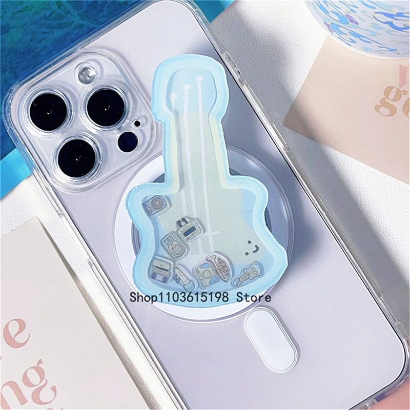 Magsafe 자기 전화 Griptok 그립 Tok 스탠드에 대 한 한국어 귀여운 Quicksand Shake 기타 아이폰 16 ...