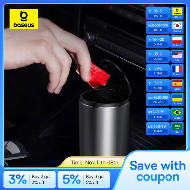 Baseus Mini Car Trash Bin – Compact Auto Garbage Organizer – THE CAR ADDICT
