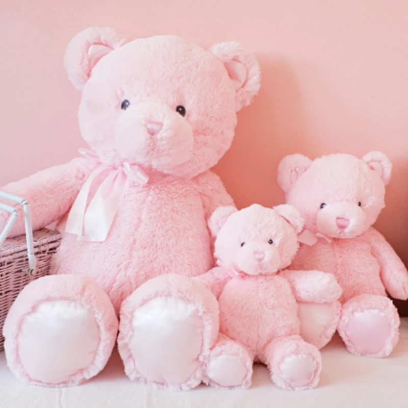 INS Nordic Cute Pink Teddy Bear Soft Stuffed Animals Kids Sleeping ...