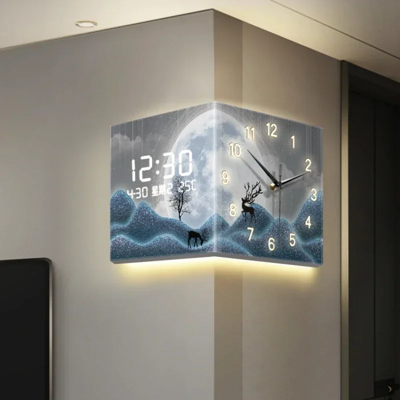 Silent Led Wall Clocks Digital Art Mural Stylish Modern Aesthetic ...