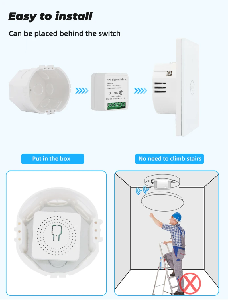 WiFi Zigbee Mini DIY Breaker eWeLink App Smart Switch Module Relay ...
