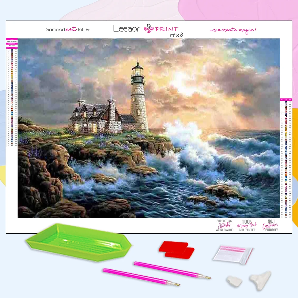 Seaside-Scenery-Diamond-Painting-Sea-Lighthouse-Full-Diamond-Mosaic ...