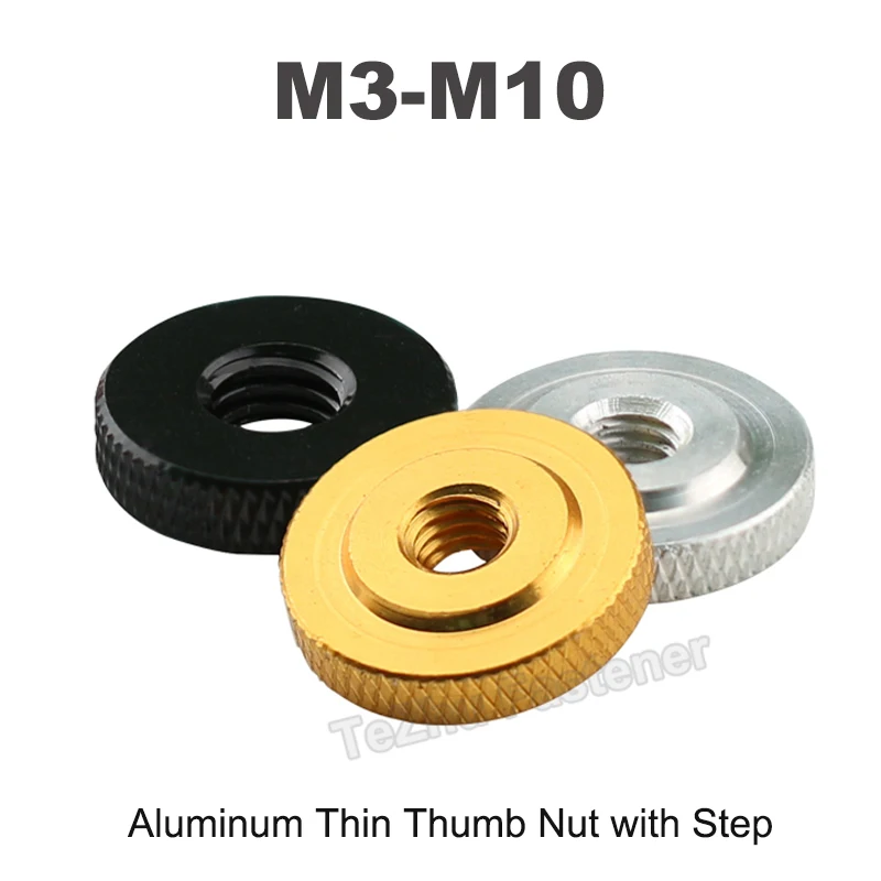 M3-M4-M5-M6-M8-M10-Aluminum-Profile-Small-Thin-Thumb-Nuts-with-Step ...