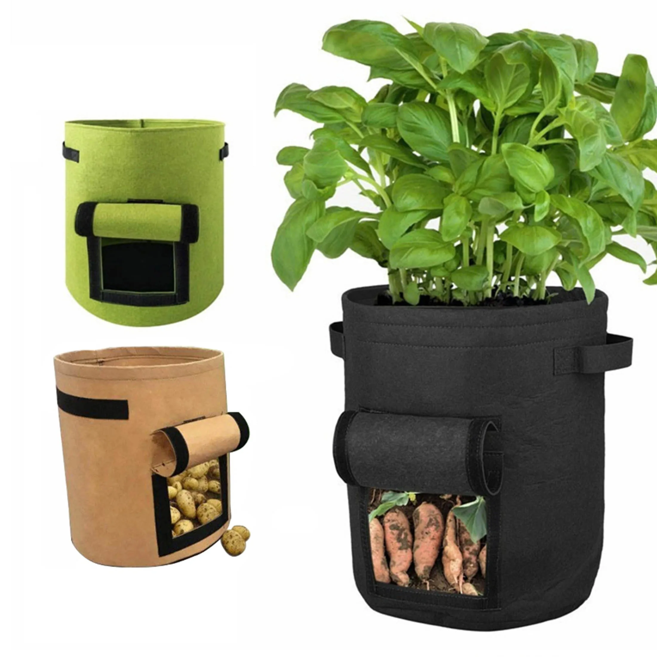 1pcs-Horticultural-circular-felt-seedling-bucket-balcony-potato ...