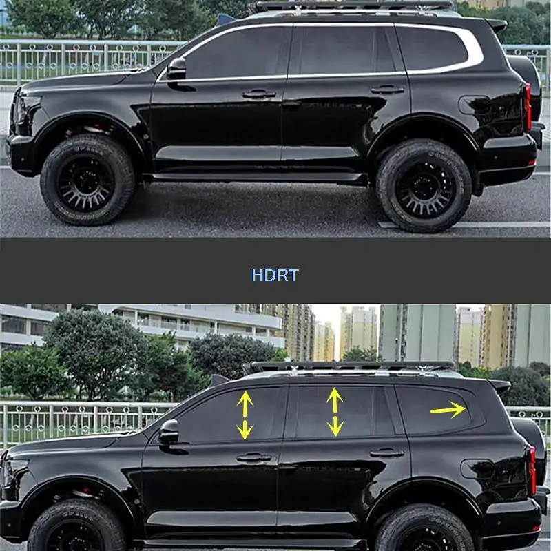 For-GWM-Great-Wall-Tank-500-2022-Car-Style-Black-Window-Strip-Frame ...