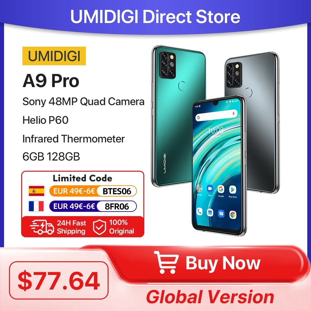 UMIDIGI-A9-Pro-Android-Smartphone-Unlocked-32-48MP-Quad-Camera-6GB ...