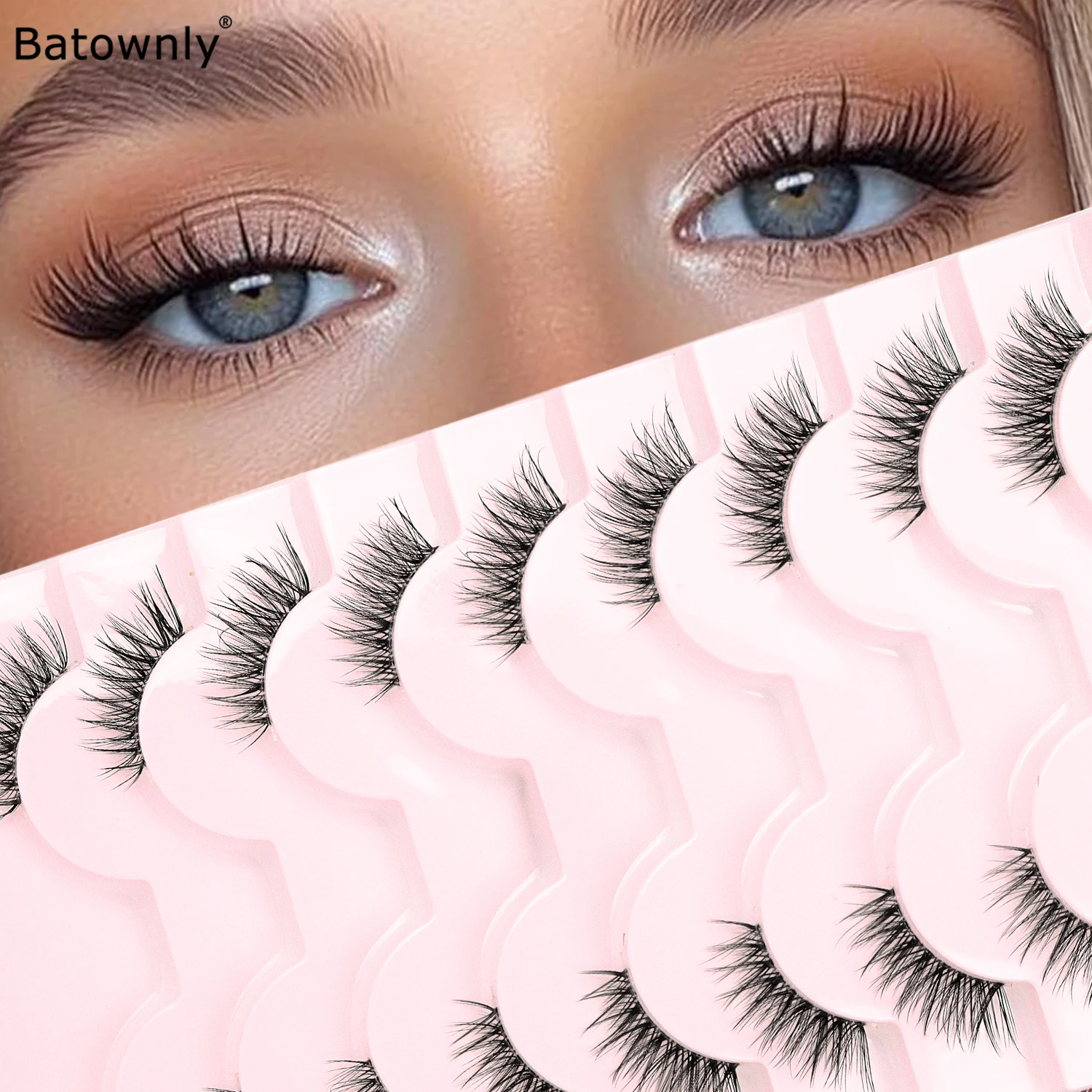 Half eye false eyelashes, naturally curled, comfortable, lightweight ...