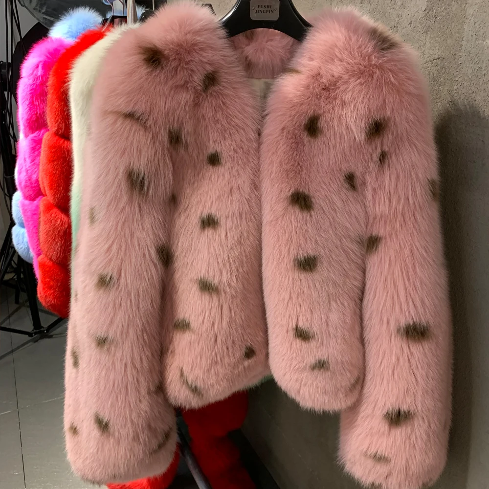 Real Fur Jackets Natural Fox Fur Coat Short Women Natural Winter Warm ...