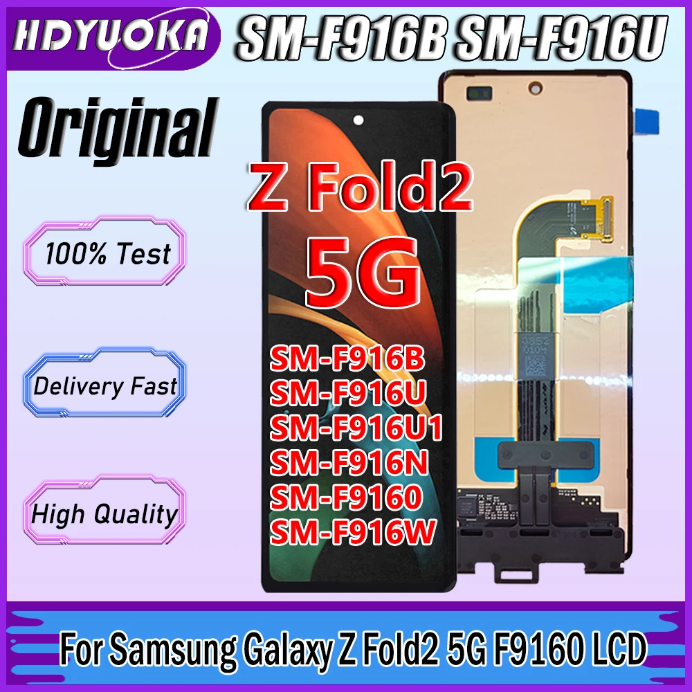 100% Original For Samsung Galaxy Z Fold 2 F9160 Lcd Display Touch ...