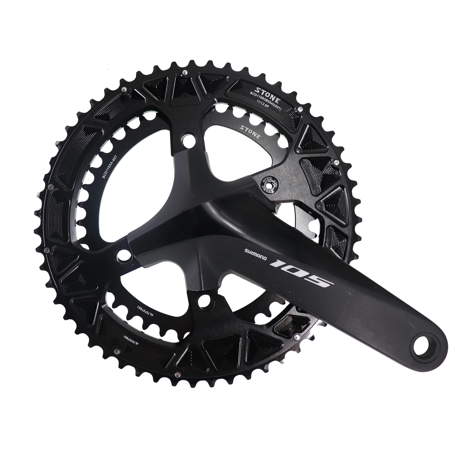 Stone 110bcd Round Double Chainring for Shimano 105 R7100 UT R8100 DA ...