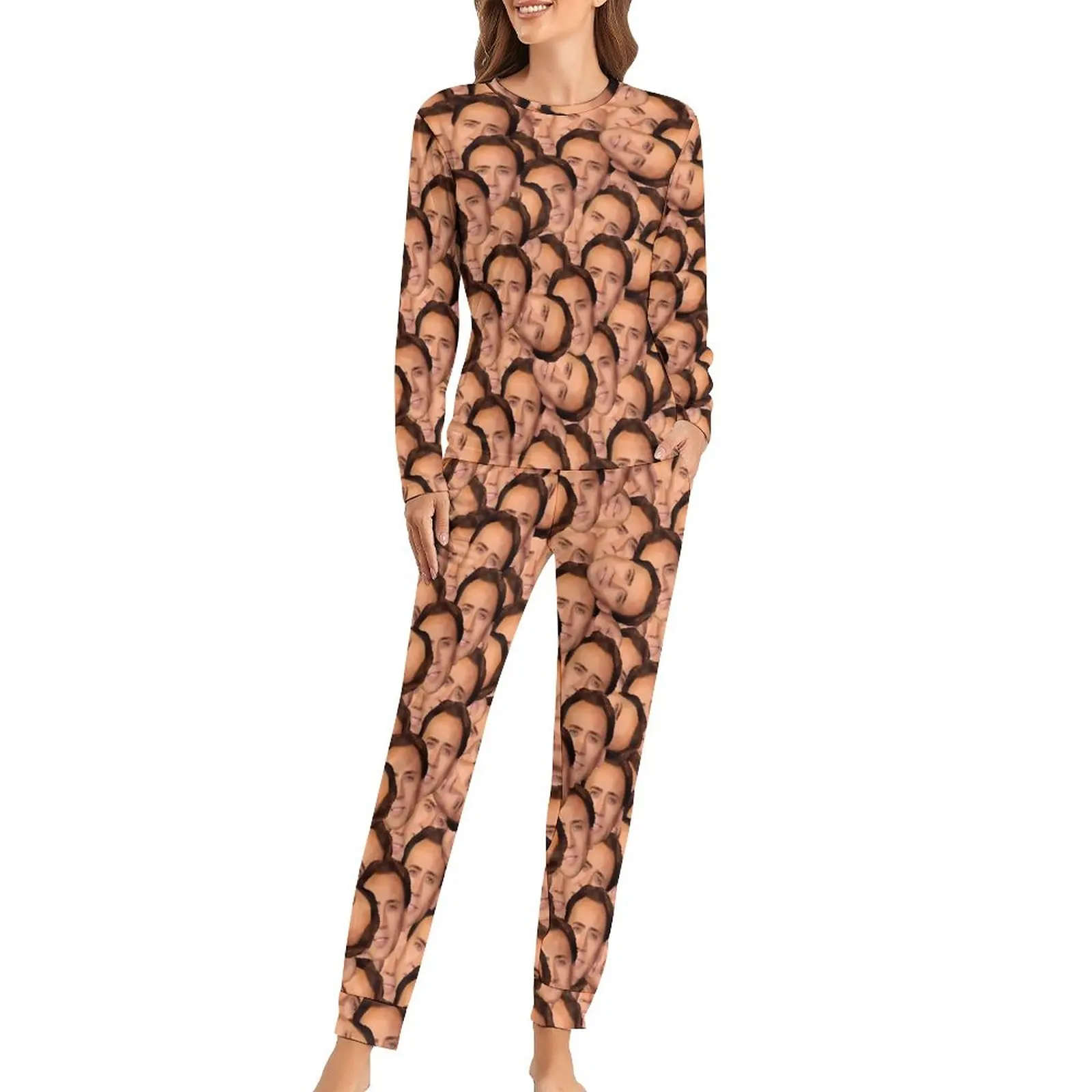 Nicolas Cage Pajamas Movie Actor Fashion Pajama Set Woman Two Piece ...