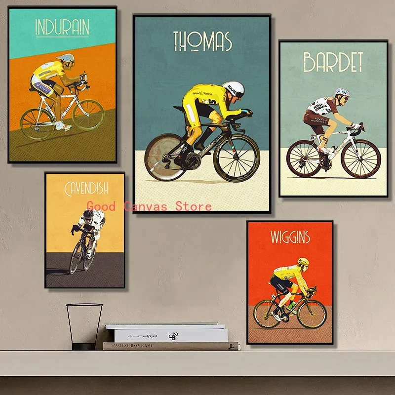 Canvas-Painting-Cycling-Posters-and-Prints-Modern-Wall-Art-Pictures ...