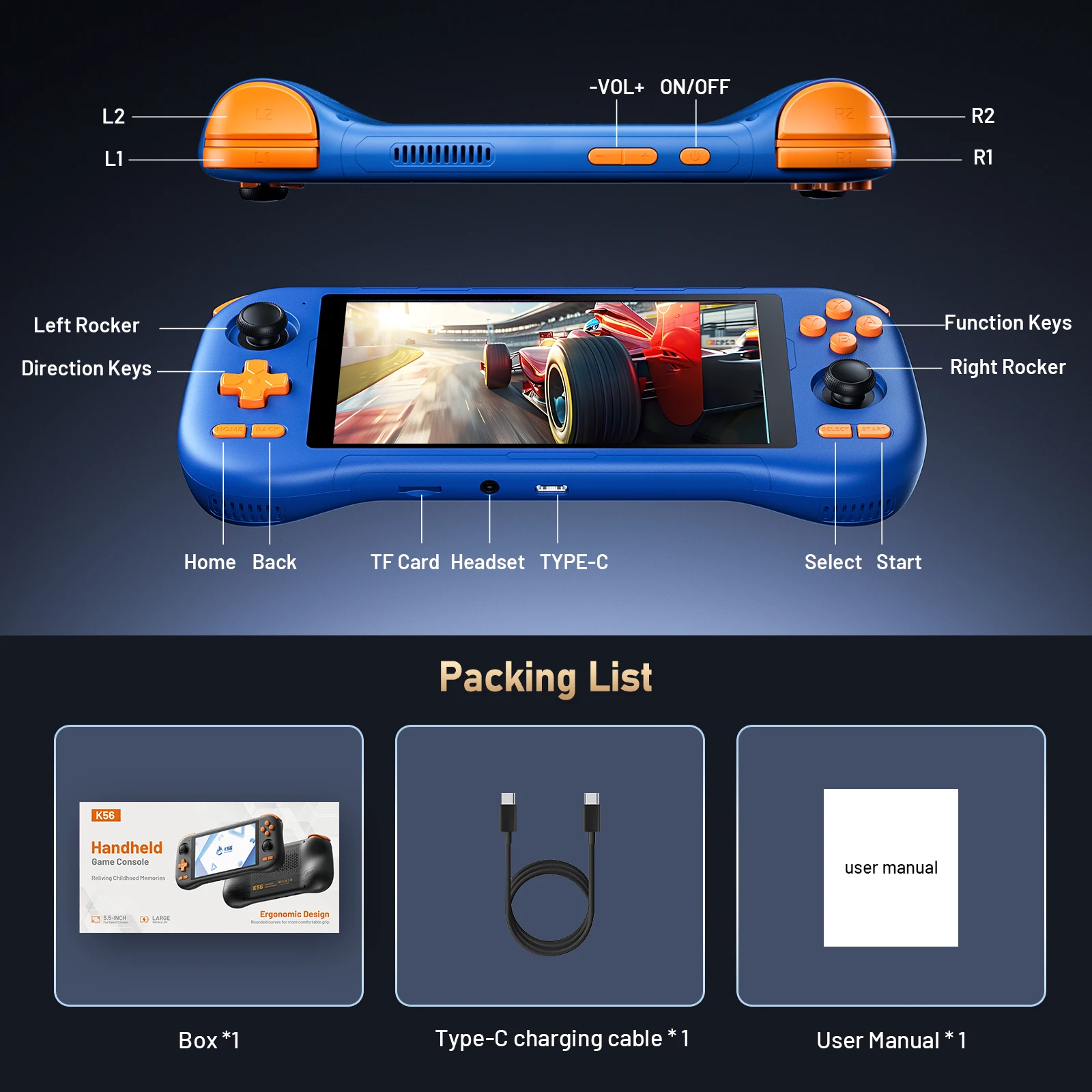 Kinhank K56 Android 14 Portable Gaming Console Review: A Retro-First ...