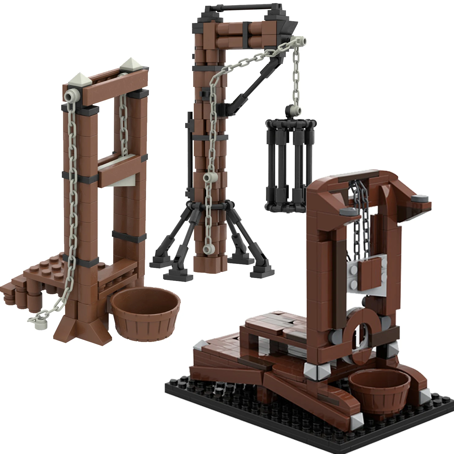 MOC-Medieval-Hanging-Cage-Guillotine-Building-Blocks-Kit-Middle-Age ...