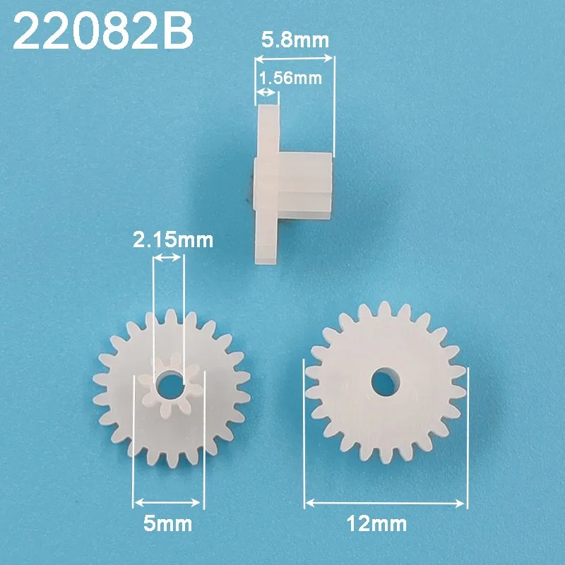 22082B-0-5M-Gear-12mm-Diameter-POM-Plastic-22-Teeth-8-Teeth-Double ...