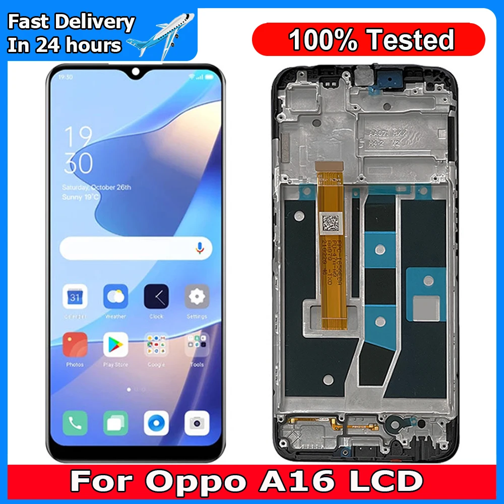 6-52-Screen-For-Oppo-A16-CPH2269-LCD-Display-Touch-Screen-With-Frame ...