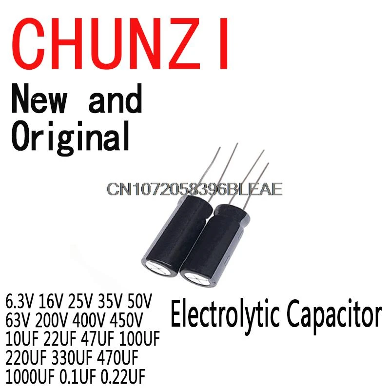 Electrolytic Capacitor New 6.3v 16v 25v 35v 50v 63v 200v 400v 450v 10uf 22uf 47uf 100uf 220uf ...