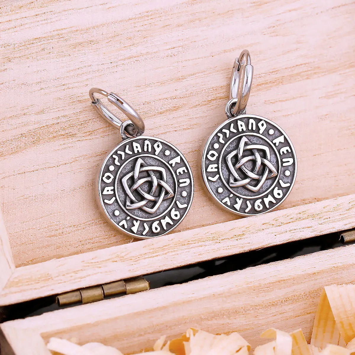 316L-Stainless-Steel-Viking-Odin-Drop-Rune-Earrings-For-Men-Stainless ...