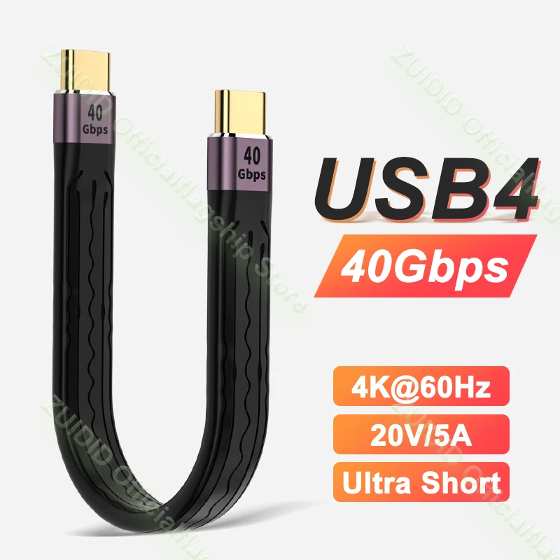 USB 4.0 Gen3 Data Cable PD 100W 5A Fast Charging USB C to Type C Cable ...