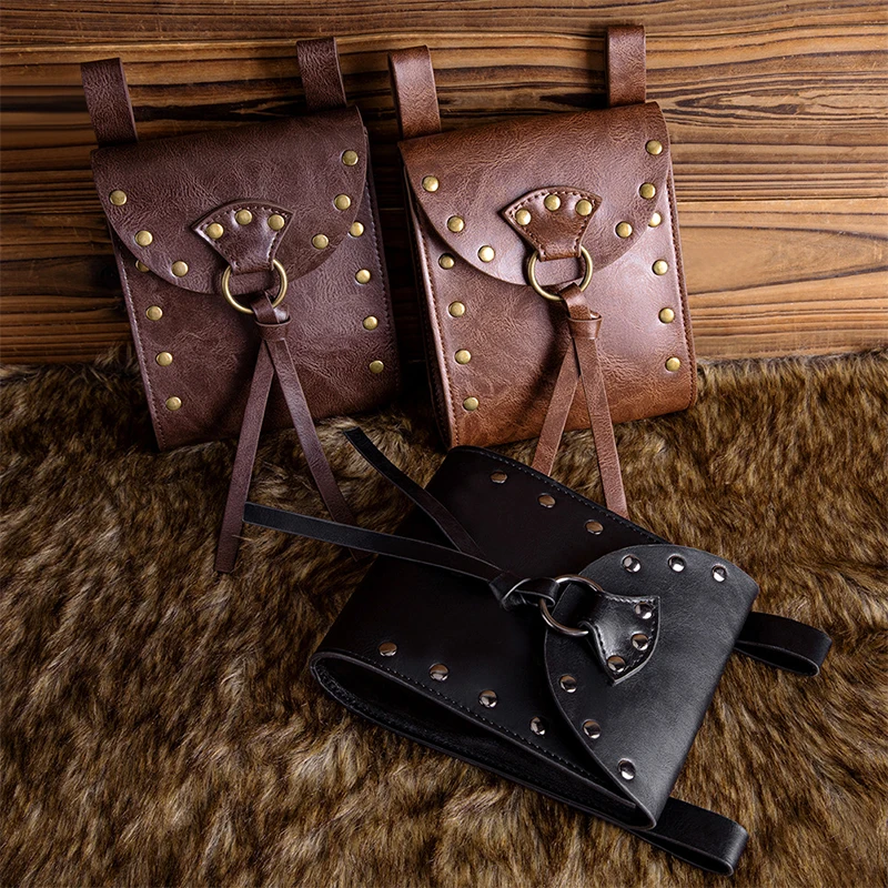 Medieval Retro Waist Bag Viking Style Hanging Belt Coin Purse Knight ...