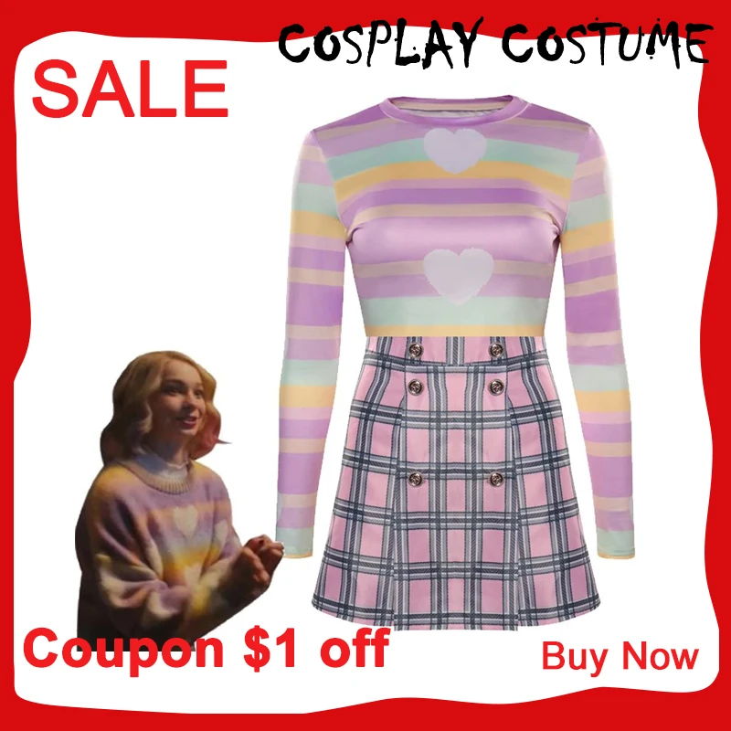 Wednesday Cos Adams Enid Sinclair Cosplay Costume Skirt Shirt Outfit ...