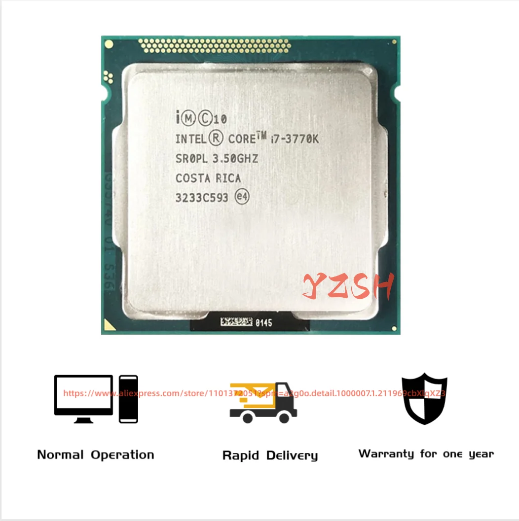 Intel Core i7-3770K i7 3770K 3.5 GHz Quad-Core CPU Processor 8M 77W LGA ...