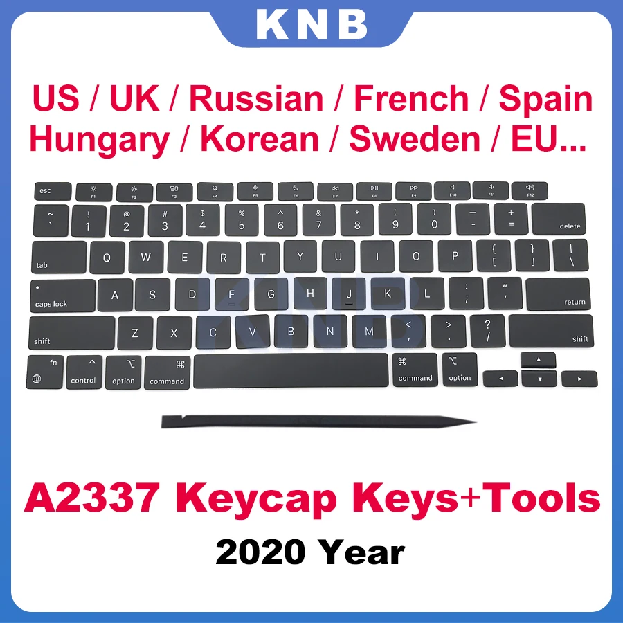 Laptop A2337 Keys Keycaps US UK French Russian Spain EU For Macbook Air ...