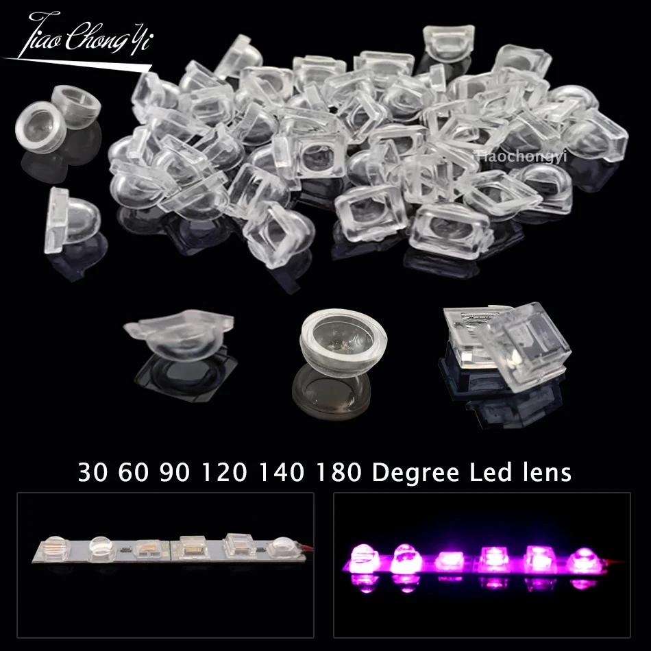 100PCS-5050-LED-Lens-30-60-90-120-140-180-Degree-Convex-Optical-Lens ...