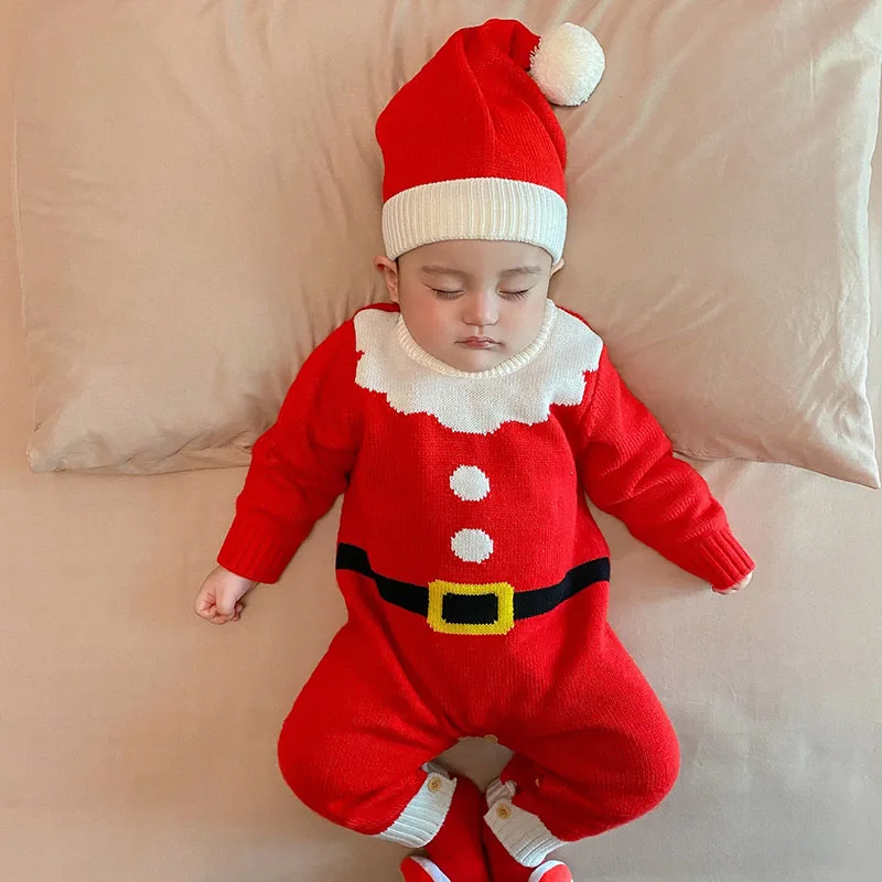 MILANCEL-Christmas-Baby-Clothes-Knit-Santa-Clause-Rompers-Option-Prom ...