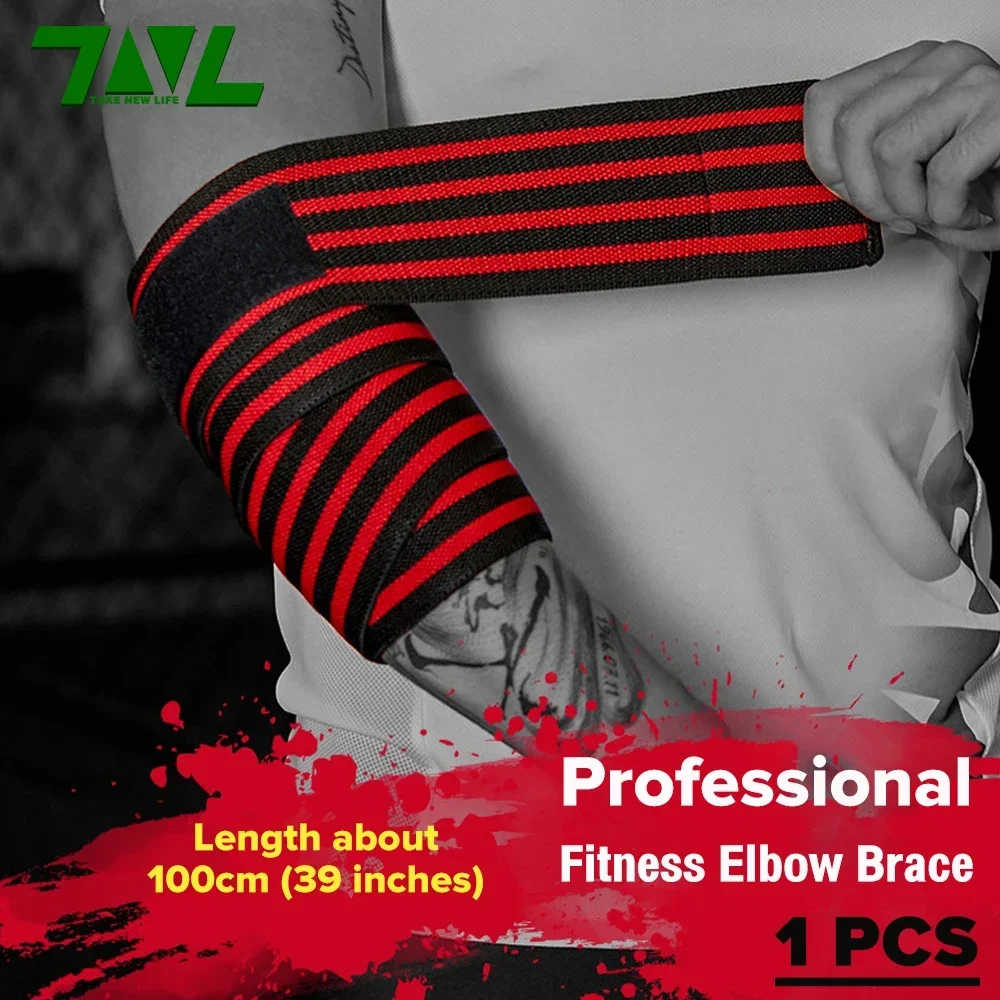 1PC-100cm-Long-Wrap-Elbow-Strap-Bandage-Breathable-Brace-Support-Gym ...