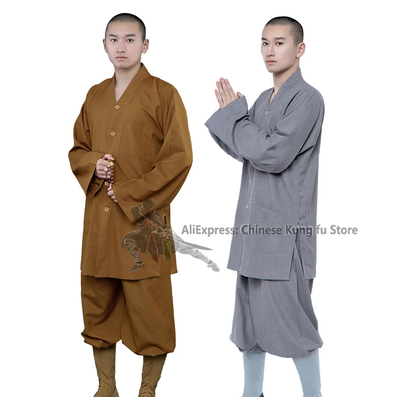 Shaolin Temple Buddhist Monk Suit Kung fu Uniform Wushu Martial arts ...