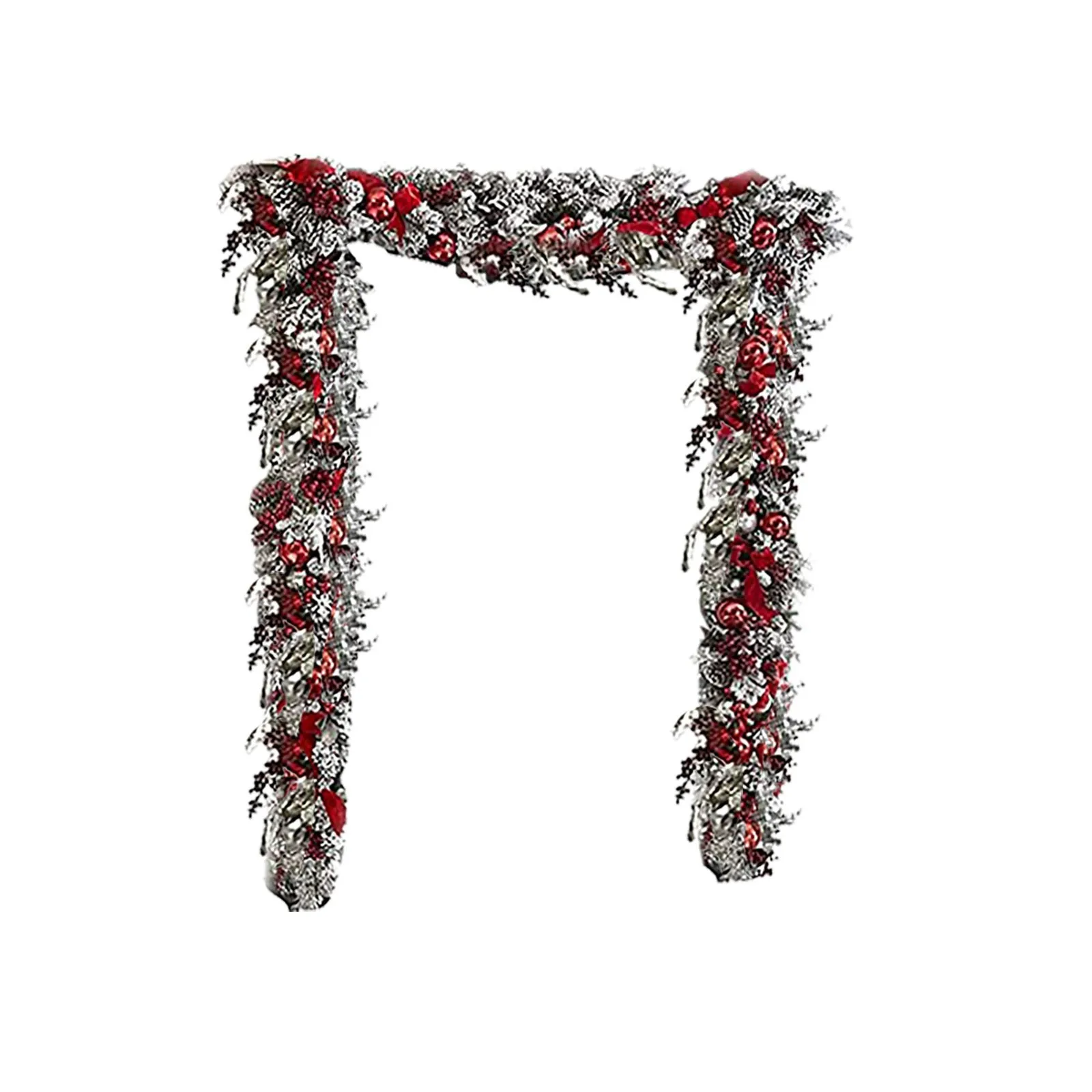 Red-And-White-Holiday-Trim-Front-Door-Wreath-Christmas-Home-Restaurant ...