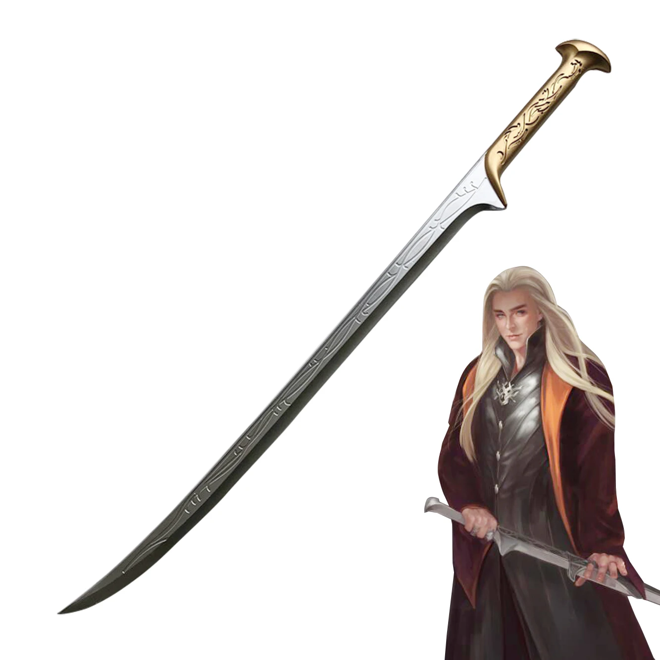 1:1 96cm The Elves Sword 96cm Beast Elf Sword Prince of the Elves ...