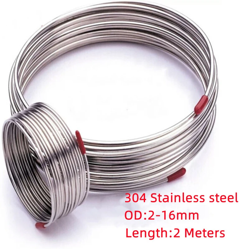 2 Meters 304 Stainless Steel Coil Pipe Scroll Tube Stainless Steel Pipe ...