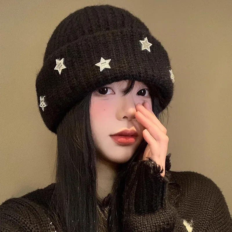2025 Autumn And Winter New MINMIN Five Pointed Star Versatile Knitted ...