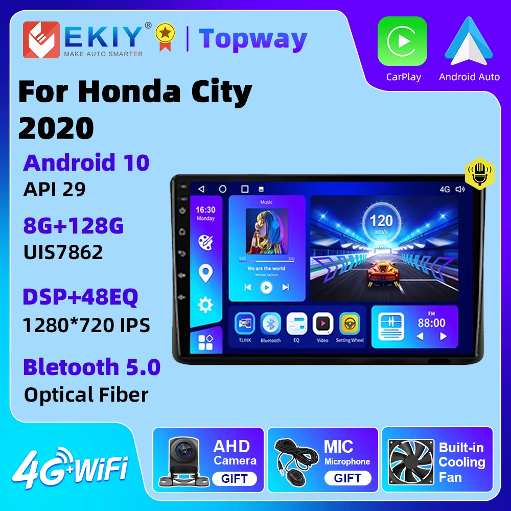 EKIY-Car-Radio-For-Honda-City-2020-Android-10-Multimedia-Android-Auto ...