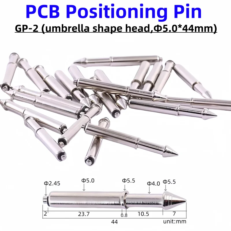 10/50PCS GP-2T Umbrella Shape Head Spring Positioning Pin 44mm Dia 5.0 ...