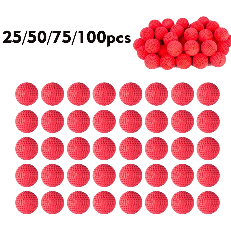 25-50-75-100PCS-Red-Rounds-Soft-Foam-Apollo-Refill-Ammo-Ball-Bullets ...