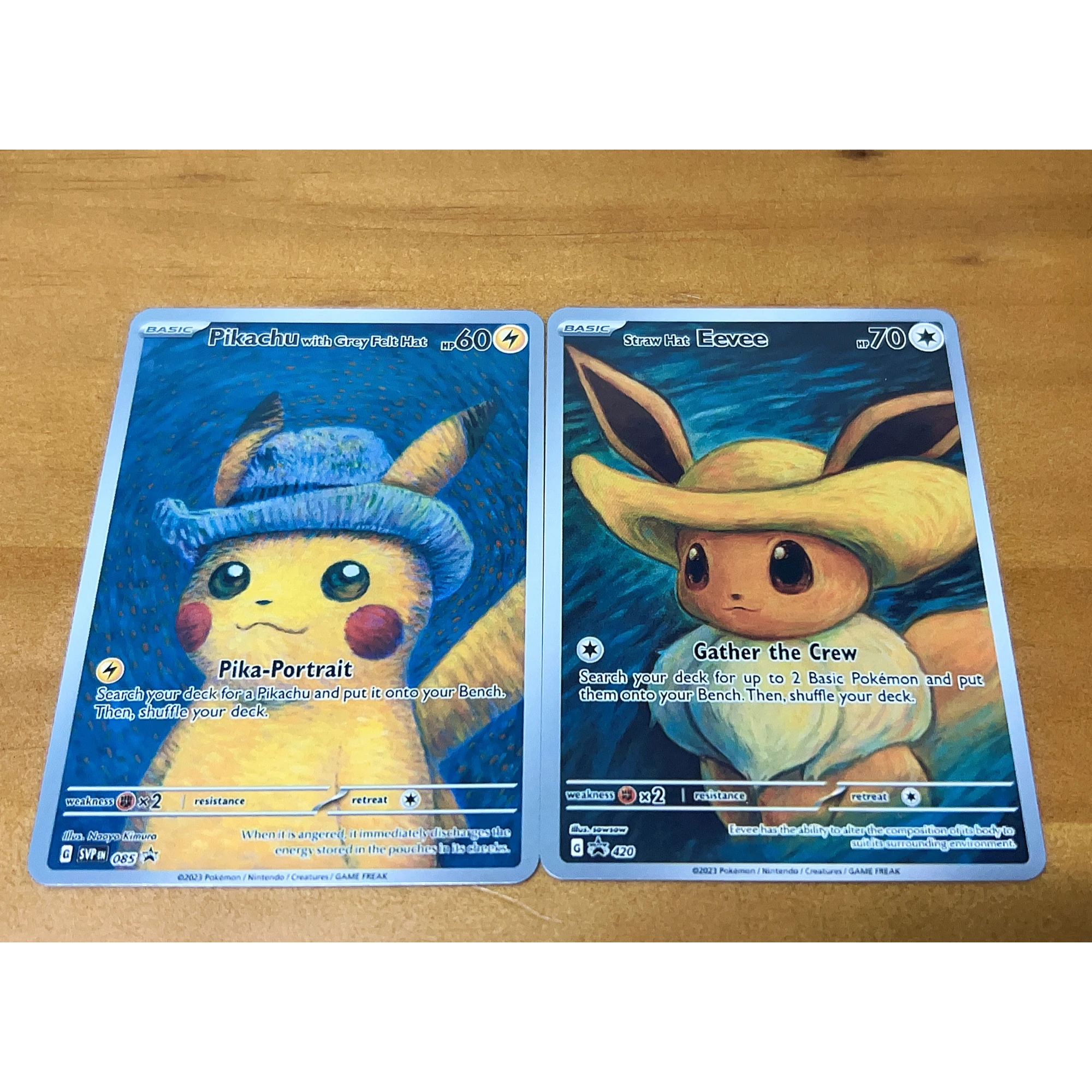 Generic 2pcs set Pokemon Van Gogh Museum Pikachu Eevee Rare Classic ...