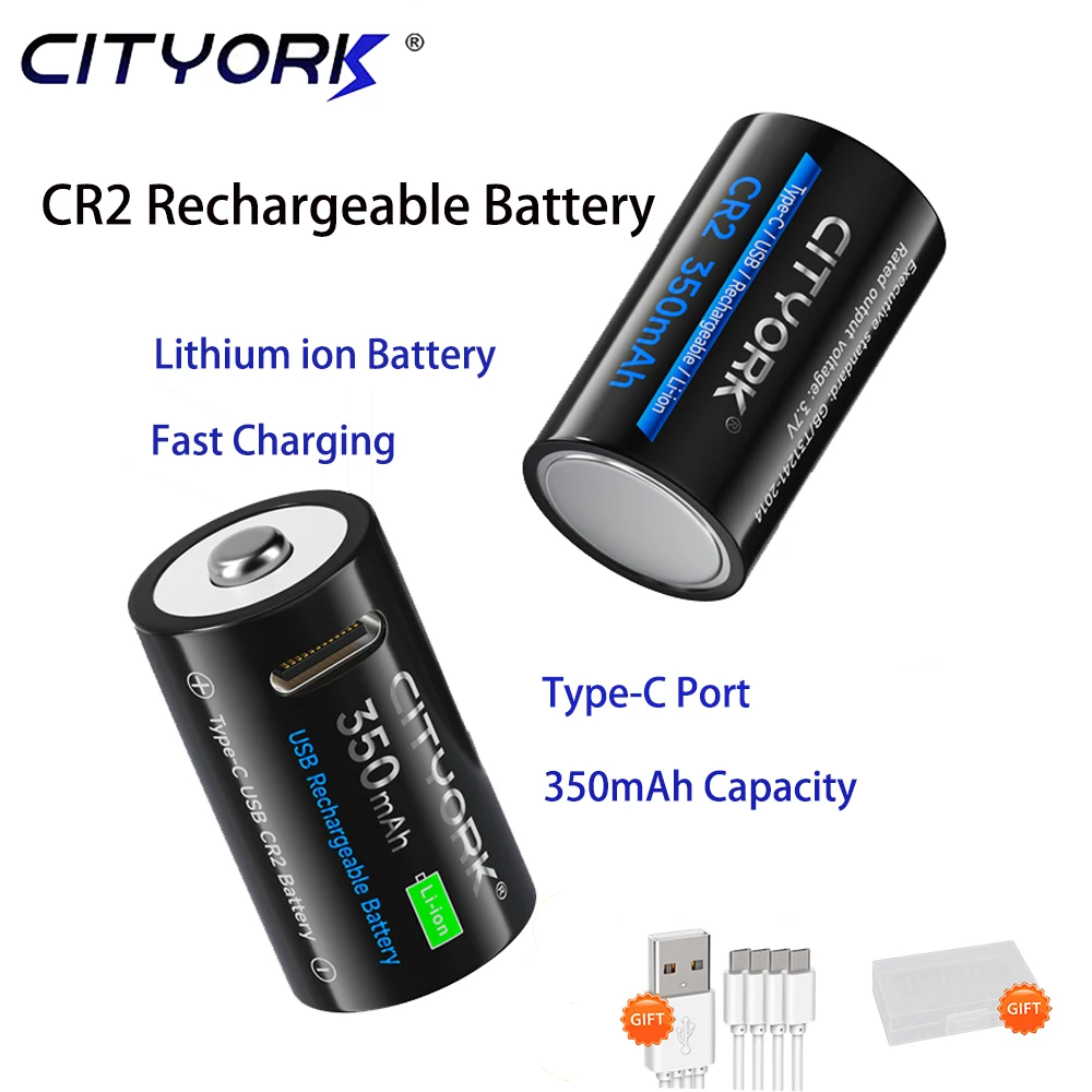 CR2-Rechargeable-Battery-USB-Type-C-Fast-Charge-3-7V-350mAh-lithium-CR ...