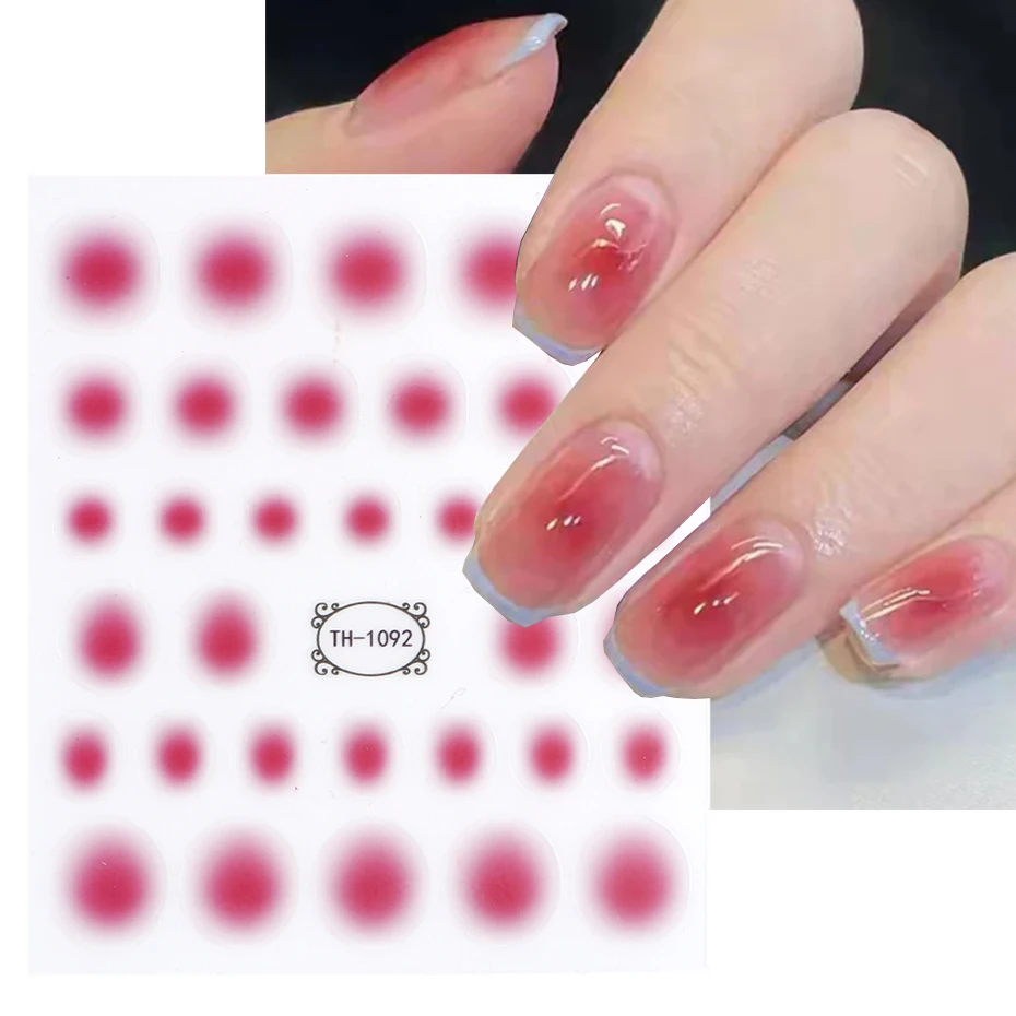 Gradient-Nail-Sticker-3D-Jelly-Red-Pink-Blush-Sliders-Cute-Ombre-Nail ...