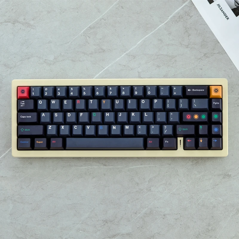 GMK 블랙 라이트 키캡, 체리 프로필 키캡, PBT 염료 승화 키캡, MX 스위치 61, 64, 68, 75, 87, 104/ ...