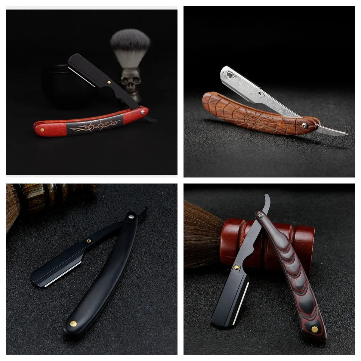 Men-Professional-Manual-Shaver-Straight-Edge-Stainless-Steel-Barber ...