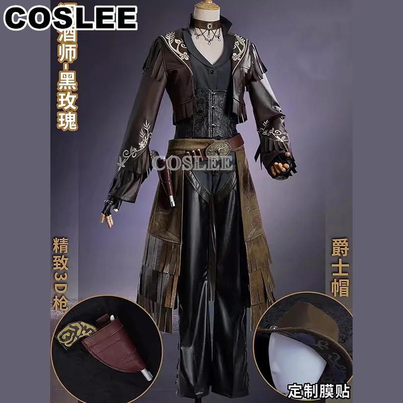 COSLEE-Identity-V-Demi-Bourbon-Cosplay-Costume-Barmaid-Black-Rose-Lady ...