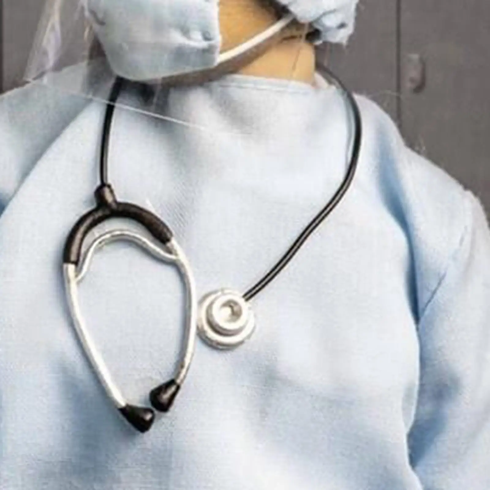 1-6-Scale-Stethoscope-Model-Scene-Decor-Costume-Parts-Miniature-Pretend ...