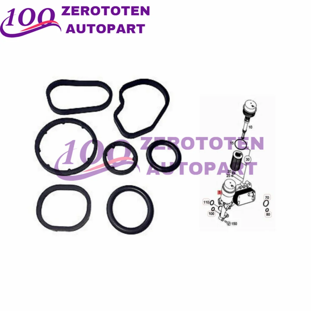 메르세데스용 6511801310 6511800665 6511800810, 오일 쿨러 씰 OM651 1 세트, 8 개 ...