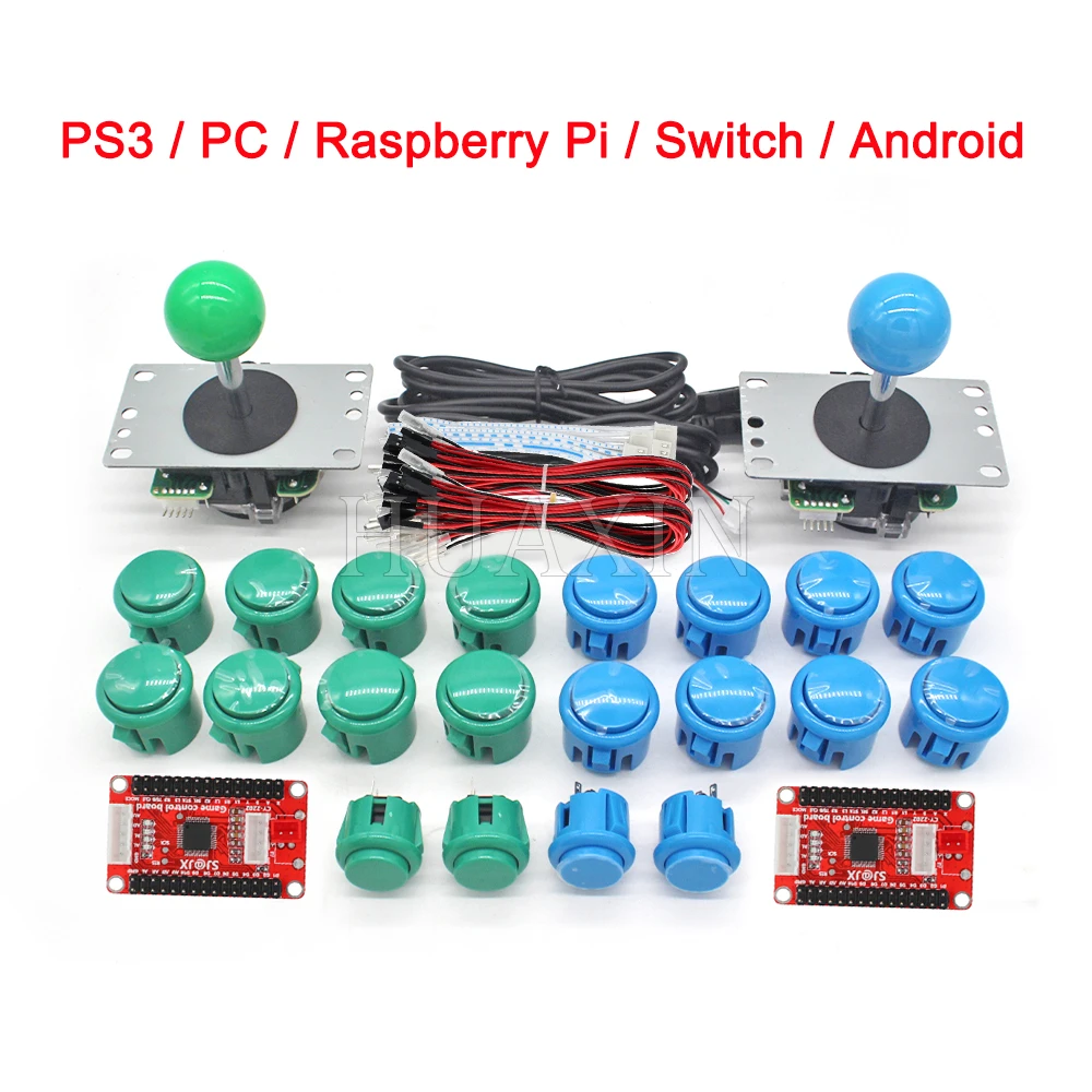 2 Player Copy SANWA Arcade DIY Kit Zero Delay USB Board Game Controller Joystick Encoder To PC ...