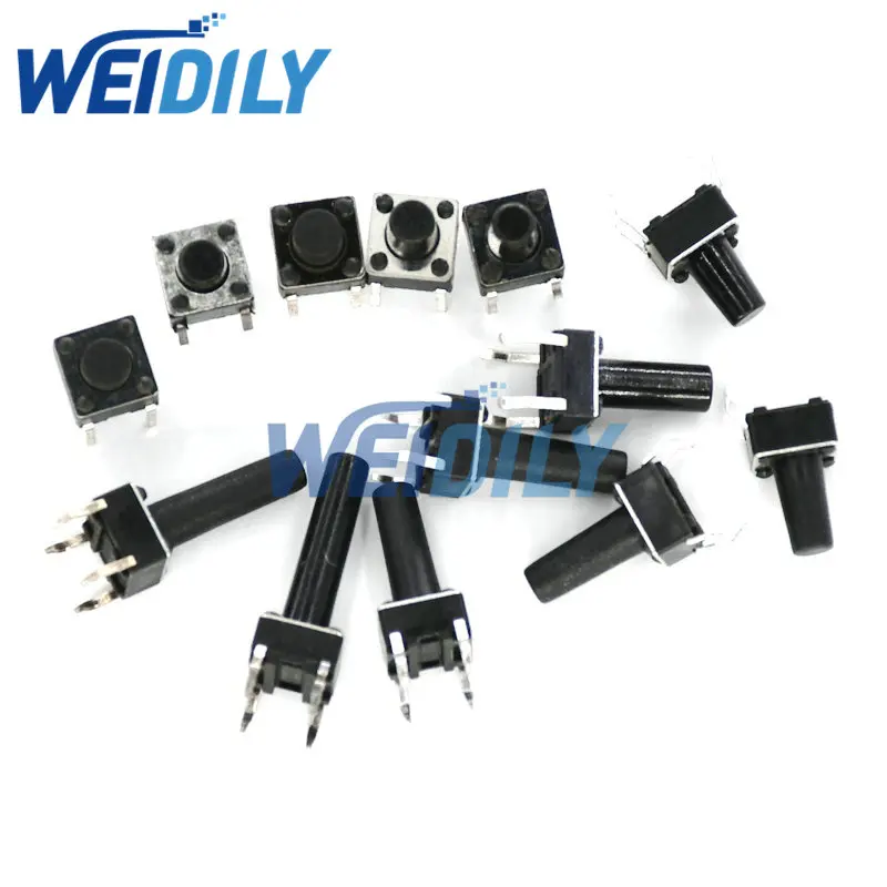 10 Models 200pcs 6*6 Tact Switch Tactile Push Button Switch Kit, Height ...