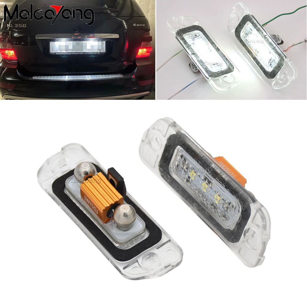 2Pieces-White-6000K-Error-Free-Led-License-Plate-Lamp-Bulb-Number-Plate ...